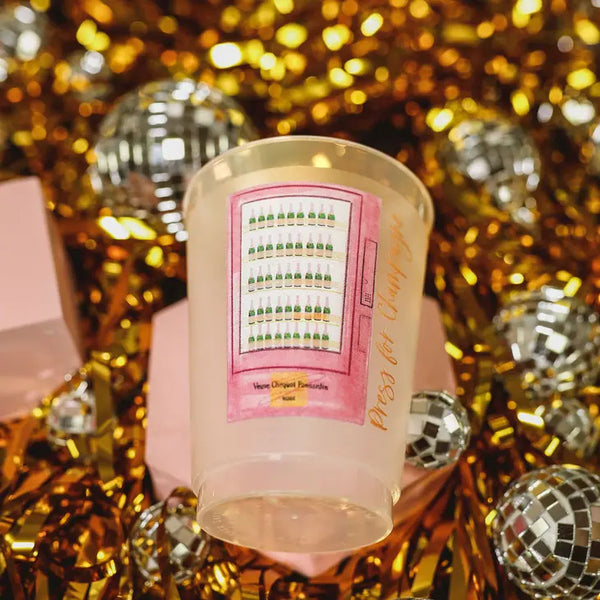 Press For Champagne Vending Machine Frosted Cups | Eden Lifestyle