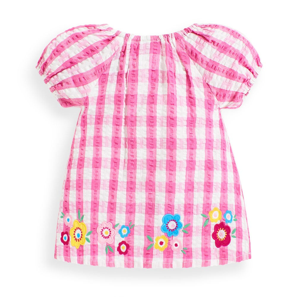 Jojo Maman Bebe Pink Floral Appliqué Smocked Top | Eden Lifestyle