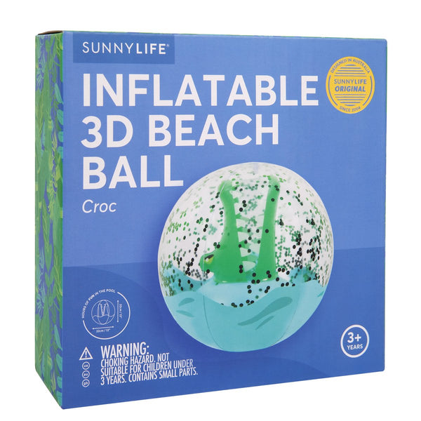 INFLATABLE BEACH BALL | 3D CROC | Eden Lifestyle